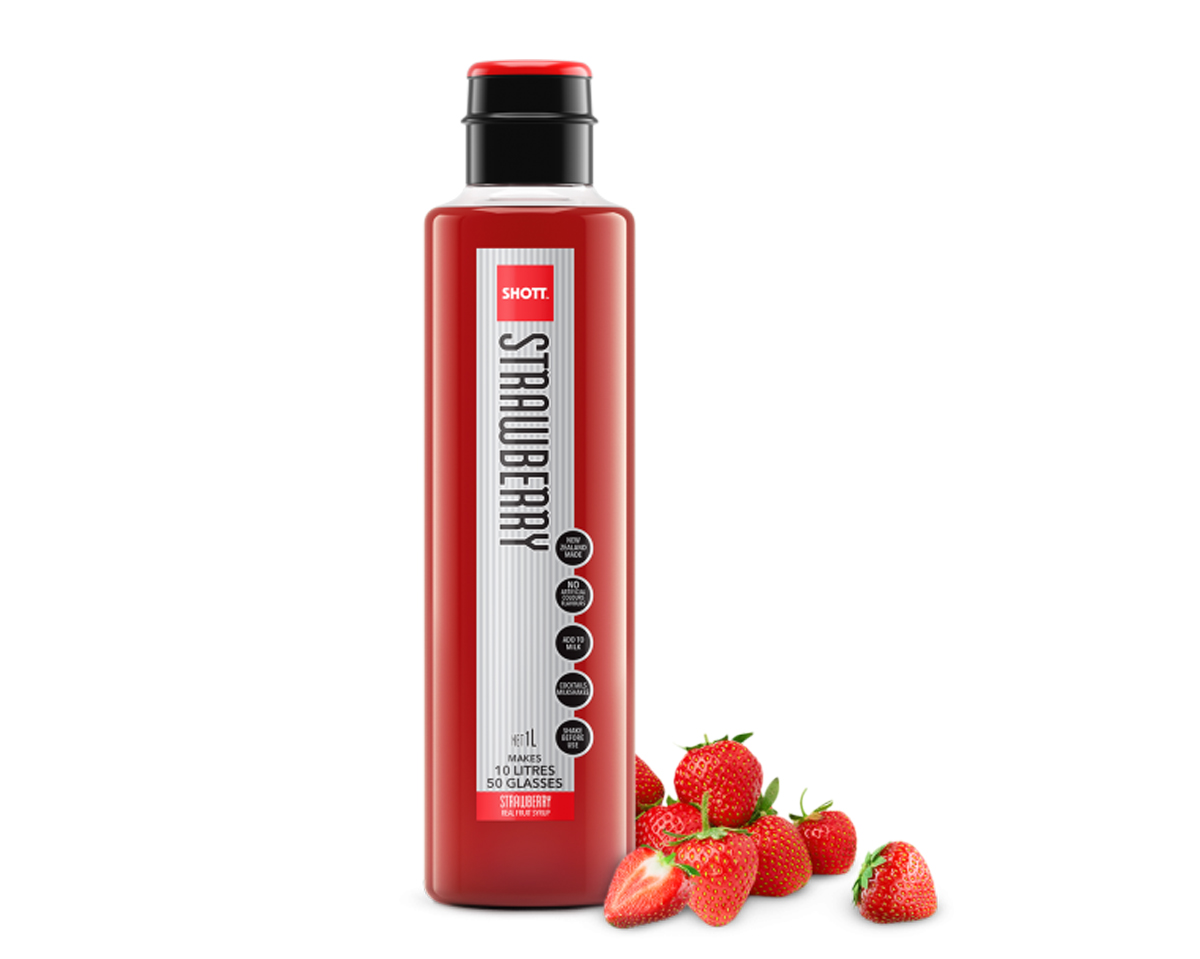 SHOTT SYRUP STRAWBERRY (Carton 6 x1 Litre bottles) - Global Beverage ...