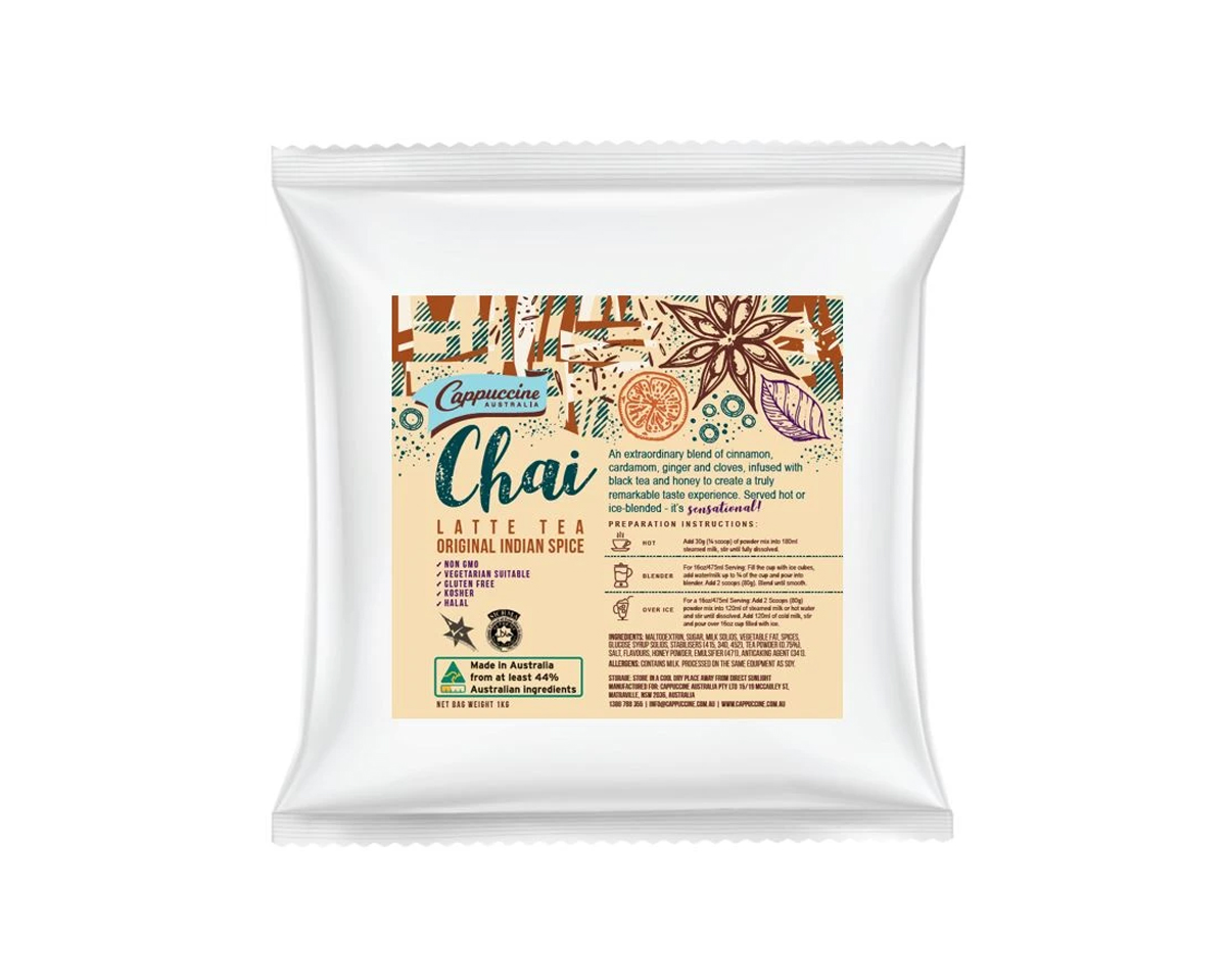 CAPPUCCINE CHAI POWDER CLASSIC SPICED 1KG - Global Beverage Solutions